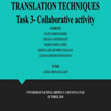 Collaborative Activity_Translation techniques_Group 12 | PPTX | Gas and ...