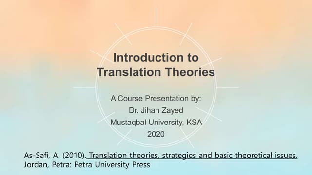 Approaches of translation | PPT