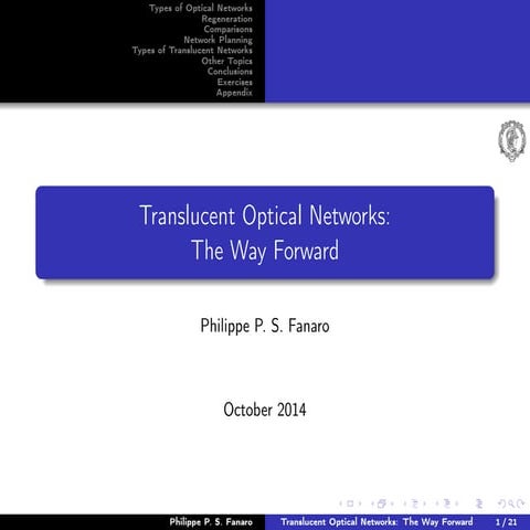 Translucent optical networks the way forward | PDF