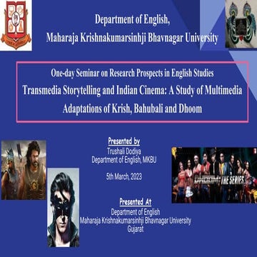 Transmedia Storytelling and Indian Cinema: A Study of Multimedia ...