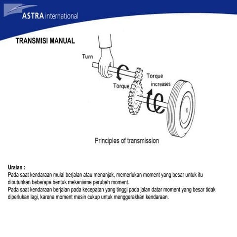 transmisi salah satu bagian dari sistem pemindah tenaga.ppt