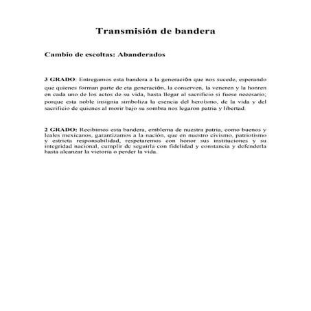 Transmision de bandera | DOCX