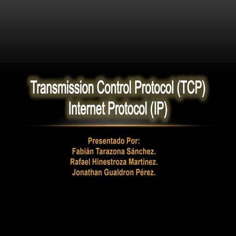 Transmission control protocol (tcp) | PPTX