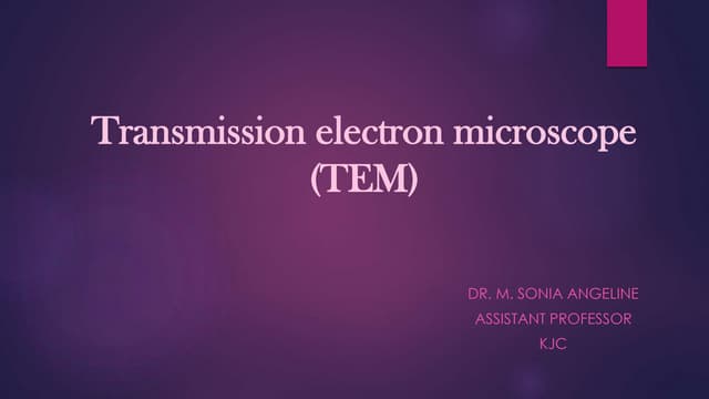 Electron microscope ppt | PPTX