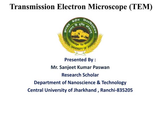 Transmission electron microscope, high resolution tem and selected area ...