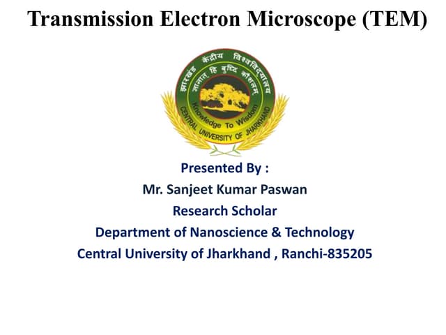 Principle & Applications of Transmission Electron Microscopy (TEM ...