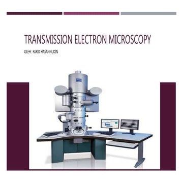 Transmission electron microscopy | PPTX