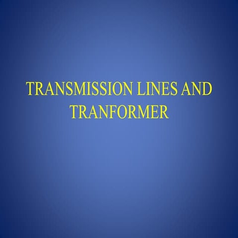 TRANSMISSION LINES.pptx | Power and Energy Industry | Industries