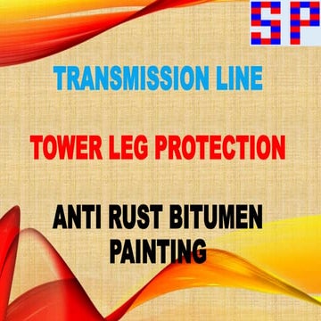 Transmission Line Tower - Leg Protection - Anti Rust Black Bitumen ...