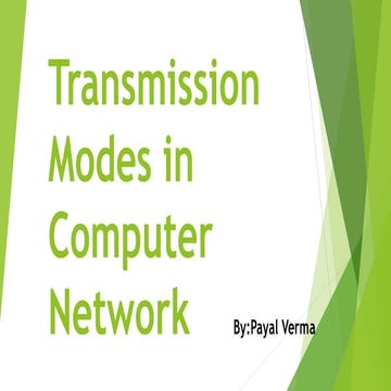 Transmission Modes in Computer Networking | PDF