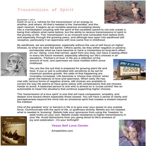 Transmission of spirit | PDF