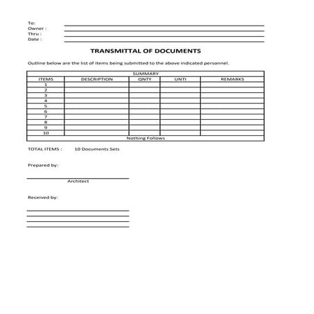 Transmital form | PDF