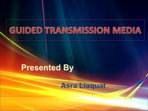 Transmission Media Data Communication Ppt