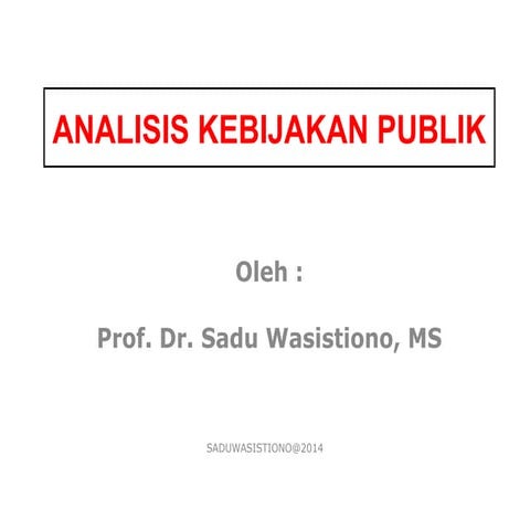 Transparansi analisis kebijakan publik 1 | PPT