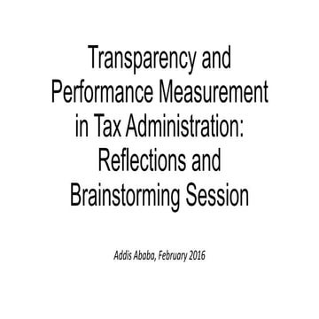 Transparency in tax administration | PDF