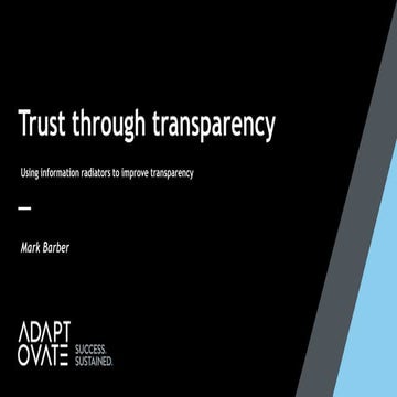 Trust through Transparency - LAST Conf 2018 | PPTX