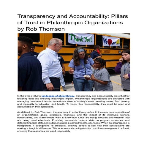 Improving The Effectiveness Of Charities Through Transparency Pptx