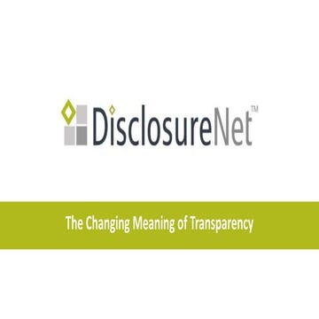 Corporate Disclosure: The Changing Meaning of Transparency | PPTX ...