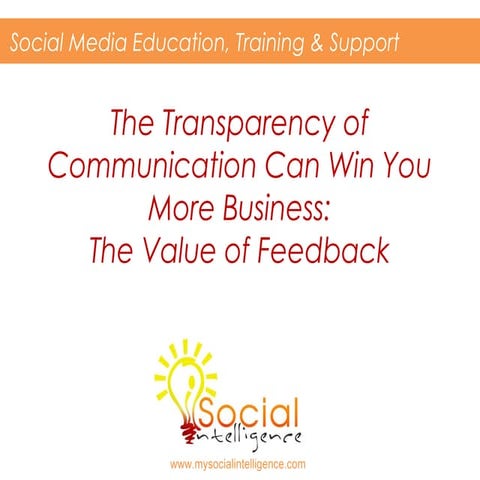 Transparency of communication | PPT