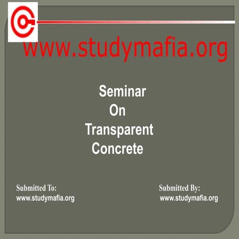 Transparent-Concrete- presentation ppt.. | PPTX