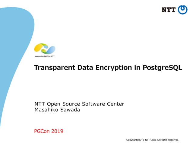 Transparent Data Encryption in PostgreSQL | PDF Transparent Data Encryption in PostgreSQL | PDF