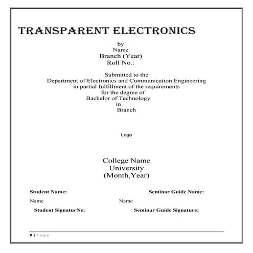 Transparent electronics | DOCX