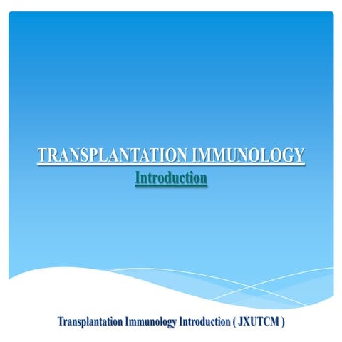Transplantation immunology | PPT