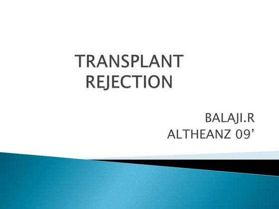 Transplant rejection | PPT