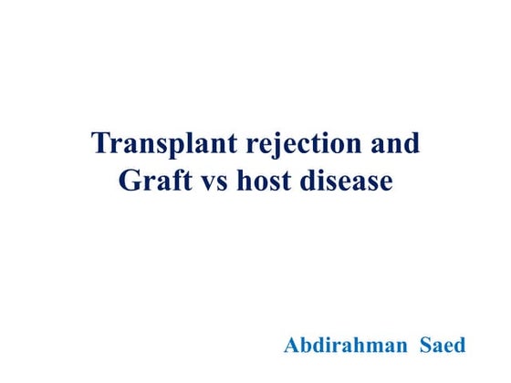 Graft versus host disease | PPTX | Blood Disorders | Diseases and ...