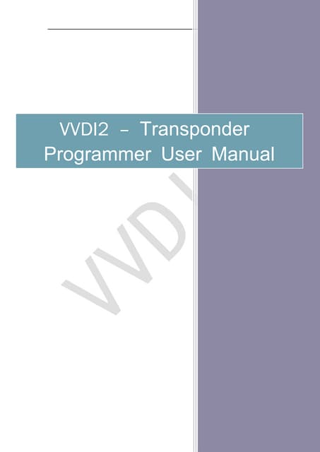 Launch X431 Key Programmer User Manualpdf Computer Peripherals