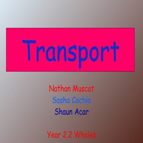 Transport | PPT