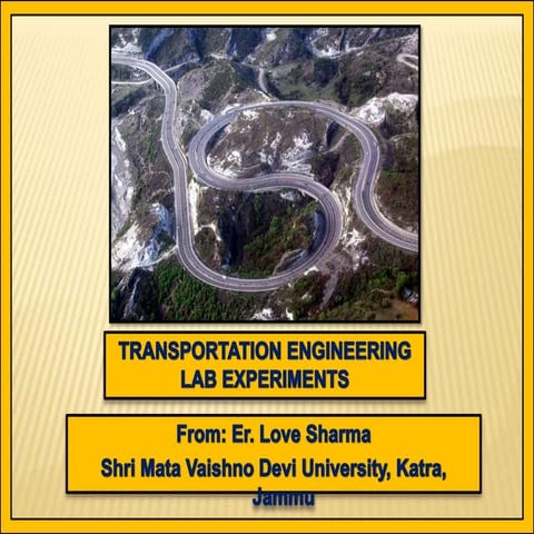 Transportation Engineering | PPTX