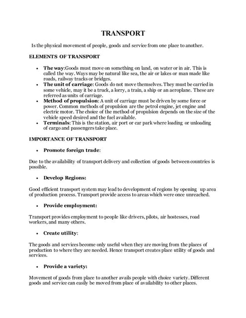 Introduction to Transportation Engineering | PPTX
