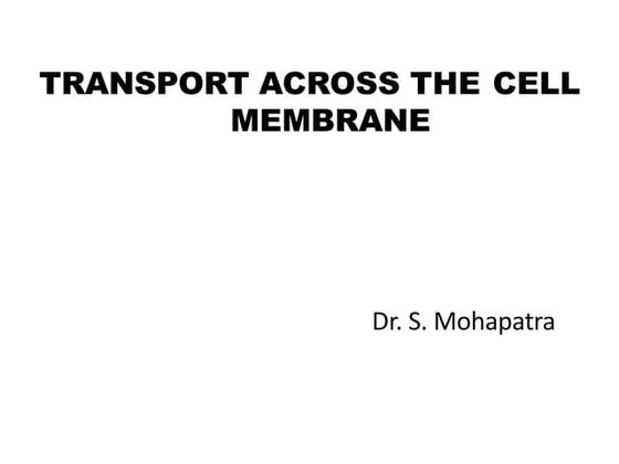 membrane transport.pptx | Chemistry | Science
