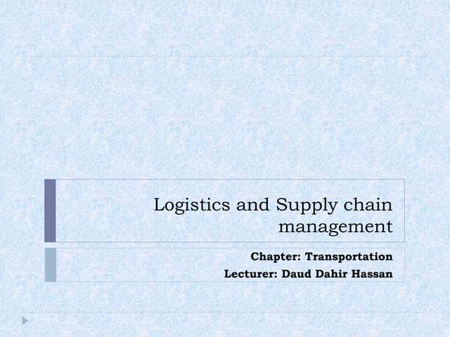 powerpoint on transportation | PPTX