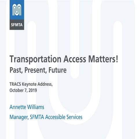 Transportation Access Matters! Past, Present, Future | PPTX