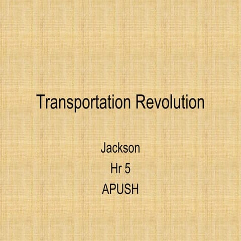 Transportation Revolution | PPT