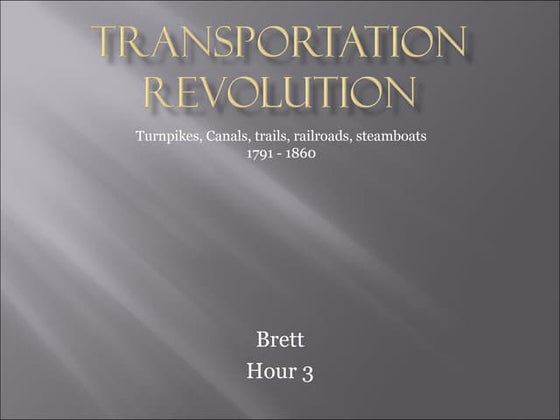 Industrial revolution and transportation | PPT