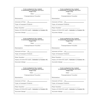 Transportation Voucher | DOC