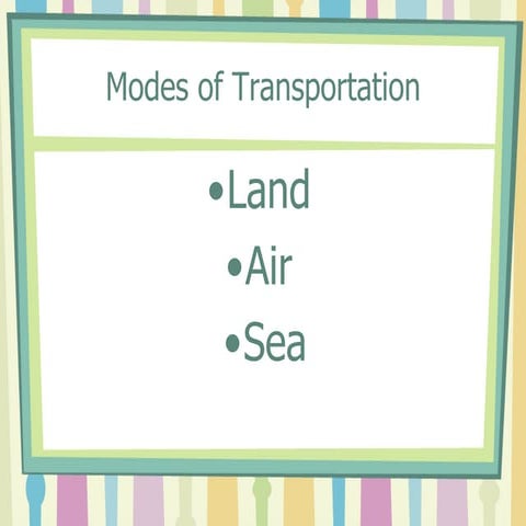 Transportation lesson | PPT