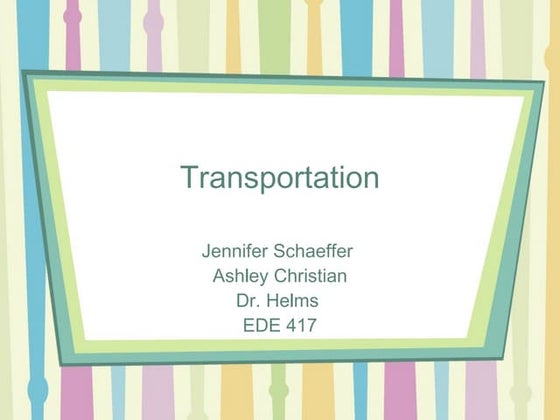 MODES OF TRANSPORT | PPT