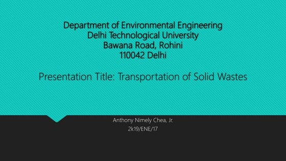 collection storage and transportation of solid waste | PPT