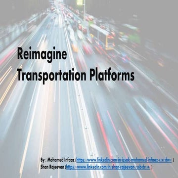 Reimagine Transportation Platform | PPT