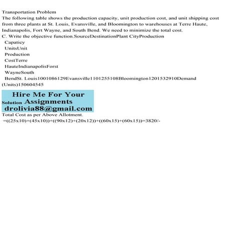 Transportation ProblemThe following table shows the production cap.pdf