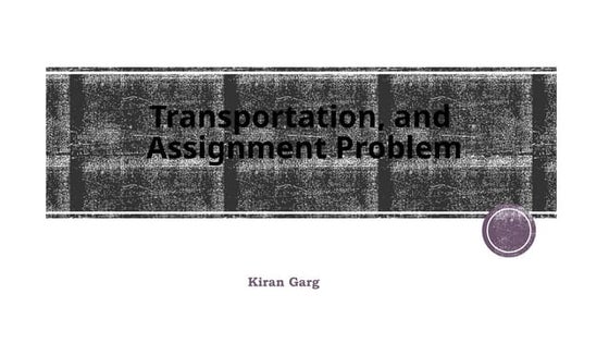 Transportation Problems-Maximum Profit | PDF