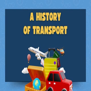 Transportation Vehicle Educational Presentation in Blue and Yellow 3D ...