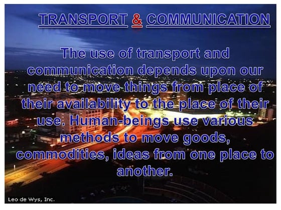 Transport and communication | PPTX