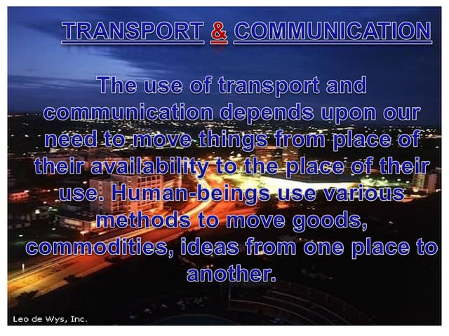 Transport and communication | PPTX