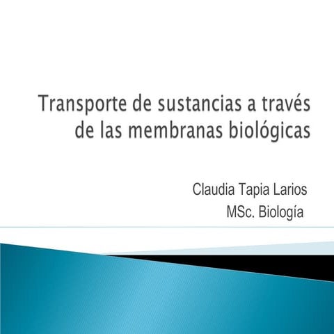 Transporte de sustancias a trav%c3%a9s de la membranas[1] | PPT