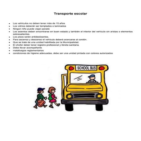 Transporte escolar | DOCX